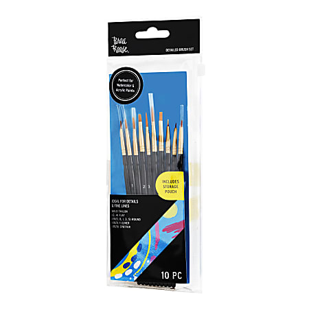 Brea Reese 10 Piece Detail Paintbrush Set Black - Office Depot