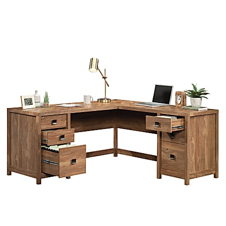 Sauder Cannery Bridge 66 W Executive L Computer Desk Sindoori Mango ...