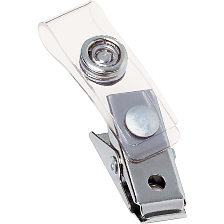 GBC Badgemates Strap Clips Clear Pack Of 100 - Office Depot