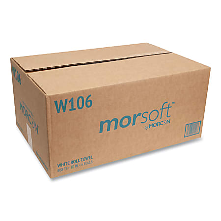 Morcon Tissue 10 Inch Roll Towels 1 Ply 10 x 800 ft White 6 RollsCarton ...