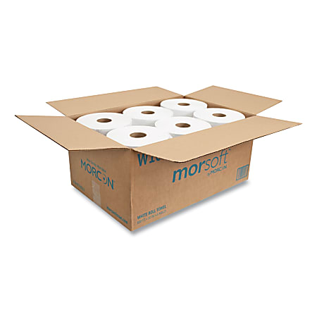 Morcon Tissue 10 Inch Roll Towels 1 Ply 10 x 800 ft White 6 RollsCarton ...