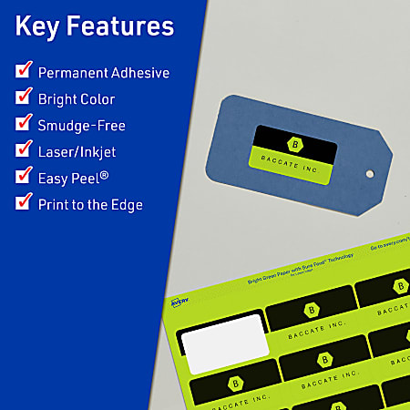 Avery Print To The Edge Labels With Sure Feed Technology And Easy Peel ...