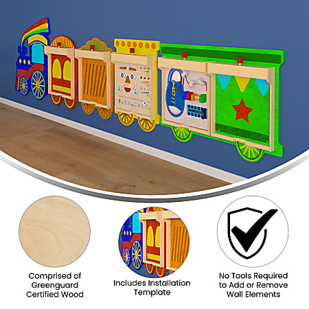 Flash Furniture Bright Beginnings Commercial Grade Wooden Train STEAM ...