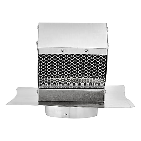 Lambro Aluminum Exhaust Roof Vent Cap With ScreenDamperCollar 4 Silver ...