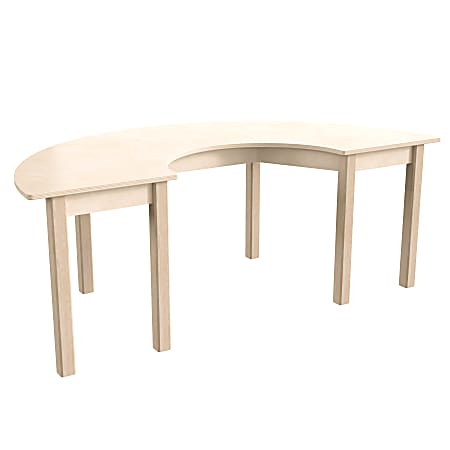 Flash Furniture Bright Beginnings Commercial Grade Wood Half Circle ...