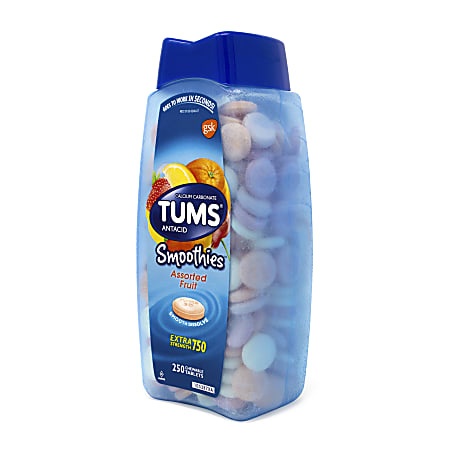 TUMS Smoothies Extra Strength Antacid Tablets Assorted Fruit Flavors ...
