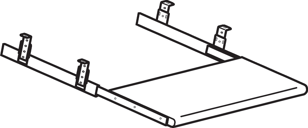 HON 94000 Series Slide Away Keyboard Platform Mahogany - Office Depot