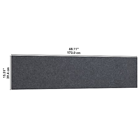 Bush Business Furniture 69 W x 16 H Acoustic Tackboard Cool Charcoal ...