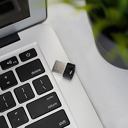 PNY Elite X Fit USB 3.1 Flash Drive 128GB BlackGray - Office Depot