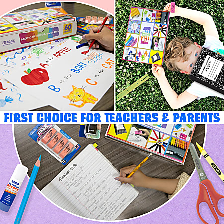 BAZIC Products Back To School Starter Pack Set Of 60 Pieces - Office Depot