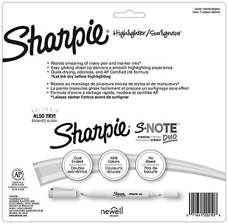 Sharpie Accent Tank Style Highlighters Chisel Tip Assorted Colors Pack ...