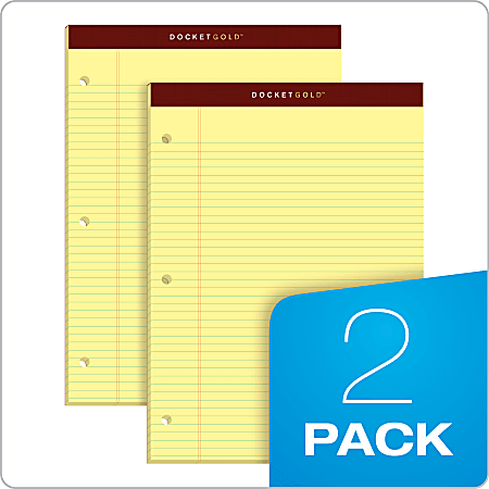 TOPS Double Docket Writing Pads 8 12 x 11 Narrow Ruled 100 Sheets ...