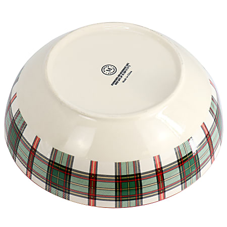 Martha Stewart Holiday Plaid Stoneware Serving Bowl 8 58 Multicolor ...