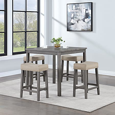Office Star Celina 5PC Counter Height Dining Set 36 H x 36 W x 36 D ...