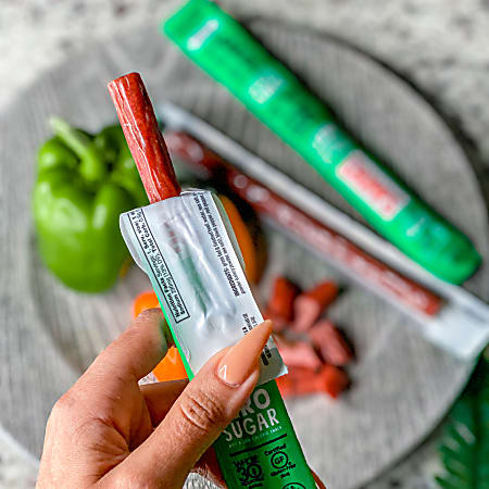 CHOMPS Beef Snack Sticks Jalapeno 1.15 Oz Pack Of 24 Sticks - Office Depot