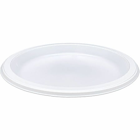 Genuine Joe ReusableDisposable 9 Plastic Plates White Pack Of 125 ...