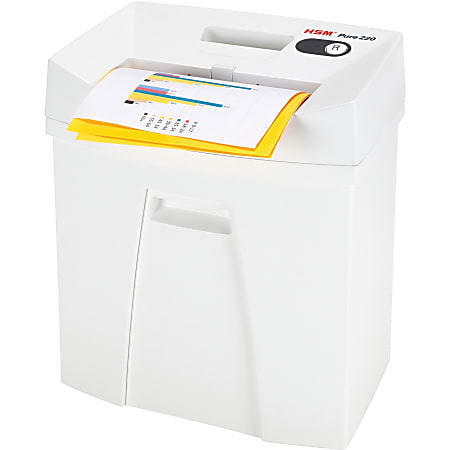 HSM Pure 220c Cross Cut Shredder Cross Cut 7 8 Per Pass 5.3 gal Waste ...