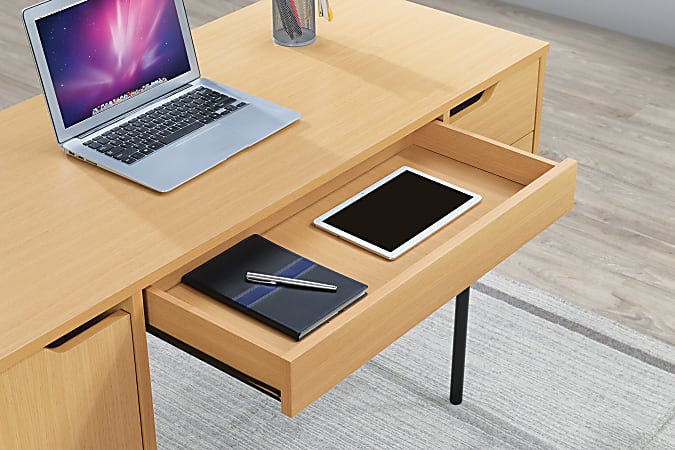 Office Star Denmark 54 W Executive Computer Desk With Power And ...