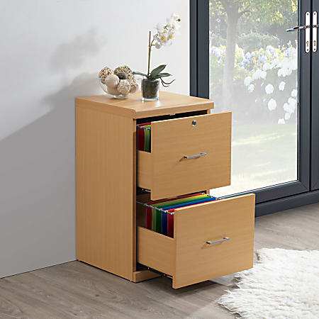 Office Star Alpine 17 D Vertical 2 Drawer File Cabinet With Lockdowel ...