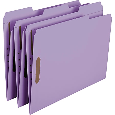 Smead Color Top Tab Fastener File Folders Letter Size Lavender Box Of ...