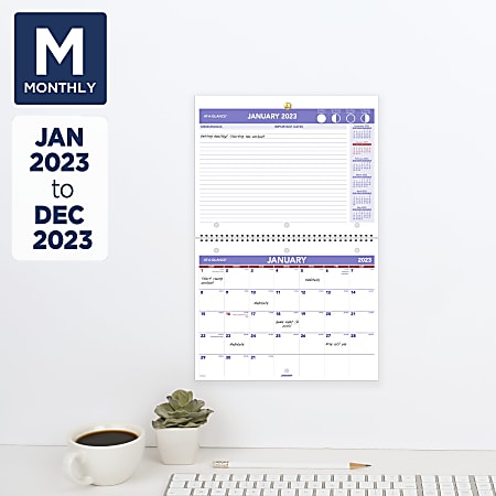 AT A GLANCE 2023 RY Monthly Desk Wall Calendar Small 11 x 8 12 - Office ...