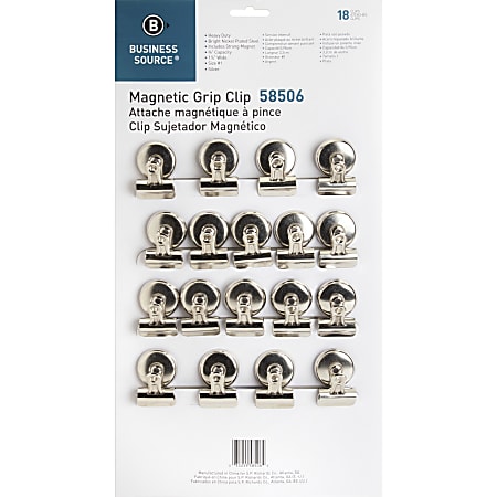 Sparco Bulldog Magnetic Clips Size 1 1 14 Wide 38 Capacity Silver Box ...