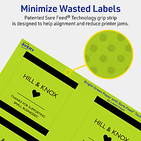 Avery Print To The Edge Labels With Sure Feed Technology And Easy Peel ...