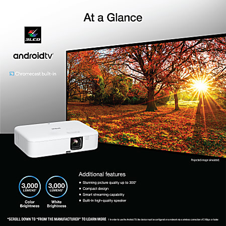 Epson EpiqVision Flex CO FH02 FHD 3LCD Portable Projector V11HA85020 ...