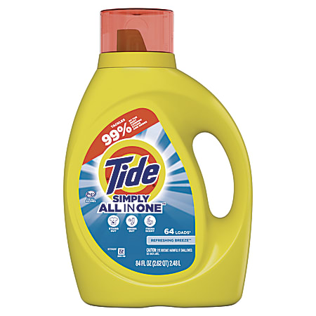 Tide Simply Clean Fresh Laundry Detergent Refreshing Breeze 64 Loads 84 ...