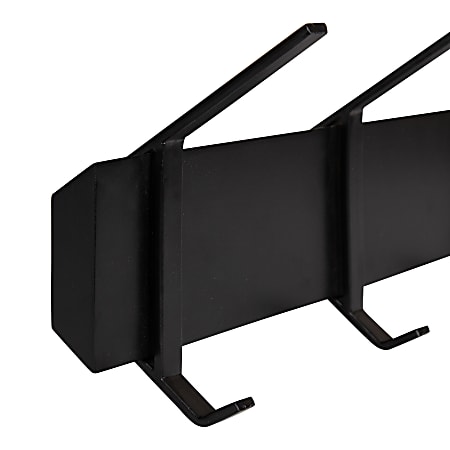 Kate and Laurel Rossmore Wood And Metal 5 Hook Shelf 4 38 H x 29 1516 W ...