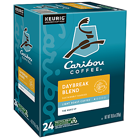 Caribou Coffee Single Serve Coffee K Cup Pods Daybreak Morning Blend ...