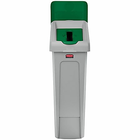 Rubbermaid Commercial Slim Jim Recycling Station 1 Stream Paper 23 Gal ...