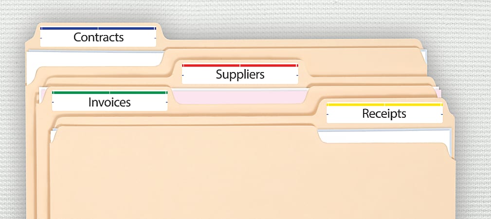 Office Depot Brand Print Or Write Color Permanent File Folder Labels ...