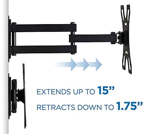 Mount It Wall Mount Bracket With Full Motion Arm For 19 42 TVs 9.2 H x ...