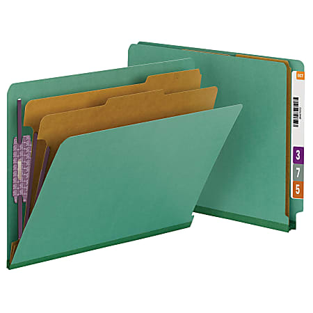 Smead End Tab Classification Folders With SafeSHIELD Fasteners 8 12 x ...