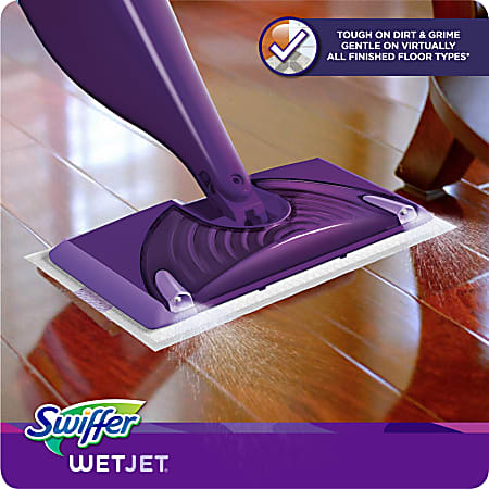 Swiffer WetJet Spray Mop Starter Kit PurpleSilver - Office Depot