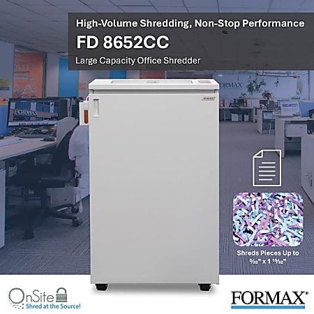Formax OnSite FD 8652CC 32 Sheet Cross Cut Office Shredder Gray ...