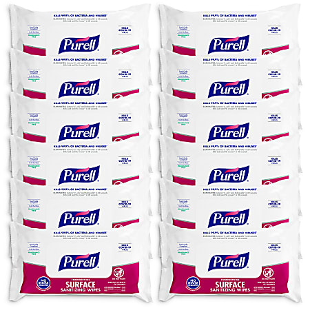 Purell Foodservice Surface Sanitizing Wipes Fragrance Free 7 716 x 9 ...