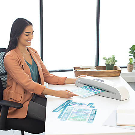 Fellowes Rhea Laminator With Pouch Starter Kit 12.5 Width WhiteGray ...
