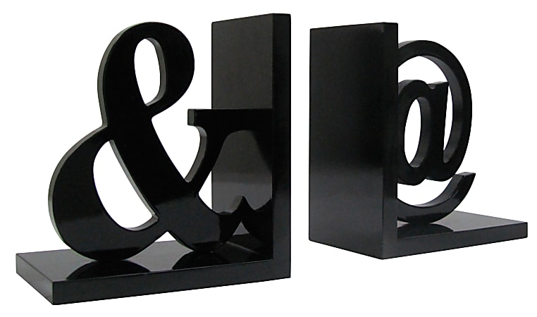 Realspace Ampersand And At Symbol Bookends Weathered Brown Set Of 2 ...