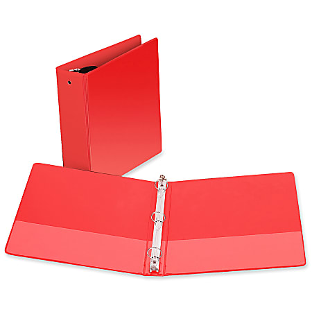 Samsill Economy Insertable 3 Ring Binder 3 Round Rings 45 Recycled Red ...
