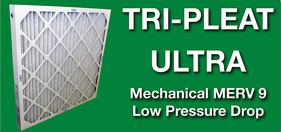 Tri-Dim HVAC Air Filters, High-Capacity Merv 8 Pro, 24"H x 16"W x 4"D ...
