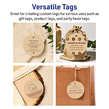 Avery Printable Tags With Sure Feed Technology Print To The Edge 3 ...