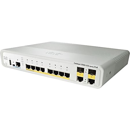 Cisco 3560C PD PSE Switch 8 GE PoE 2x 1G Copper Uplink IP Base 8 Ports ...