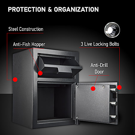 Sentry Safe DH 074E Depository Safe 0.94 Cubic Foot Capacity - Office Depot
