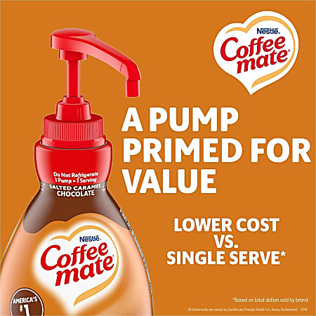 Coffee mate Salted Caramel Chocolate Liquid Coffee Creamer Pump Bottle ...