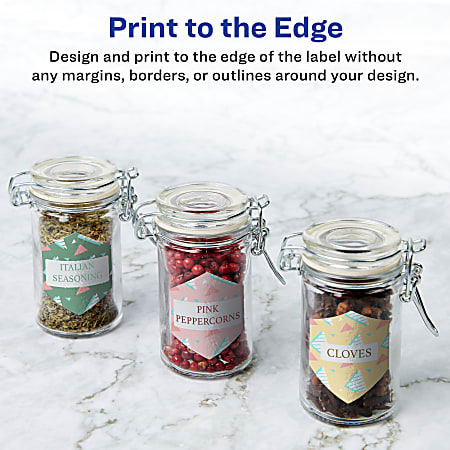 Avery Glossy Permanent Labels With Sure Feed 94120 WGP10 Hexagon 1 12 x ...