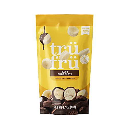 Tru Fru Hyper Dried Grab Go Dried Bananas In Dark Chocolate 1.7 Oz ...