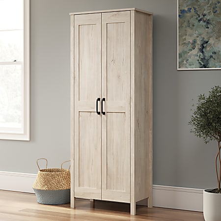 Sauder Select 28 W 2 Door Storage Cabinet Chalk Oak Office Depot
