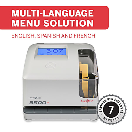 Pyramid Time Systems 3500ss Employment Time Clock Document Stamp ...